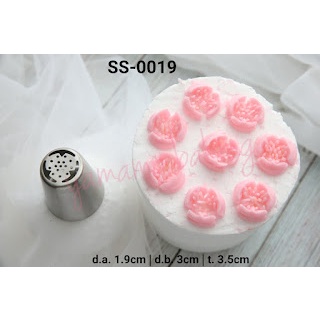 Jual SS-0019 Spuit pipping tip rusia kecil bunga flower buttercream ...