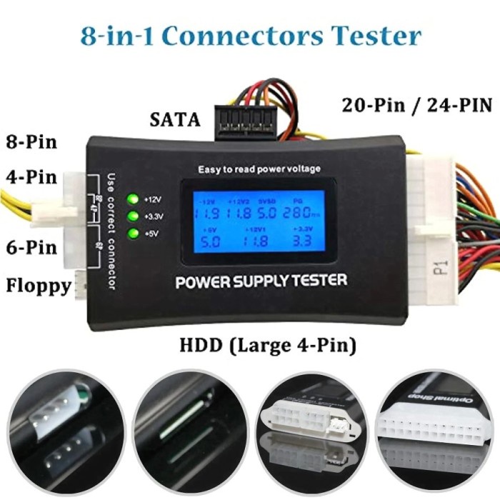 Jual POWER SUPPLY DIGITAL TESTER WITH LCD / PSU CPU COMPUTER | Shopee ...