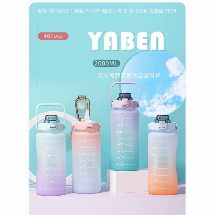 Jual BOTOL MINUM 2 LITER 2000ML KOREA VIRAL - BOTOL MINUM RAINBOW ...