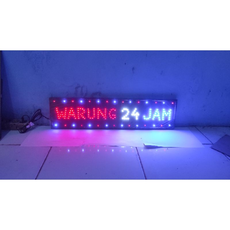 Jual tulisan led sign WARUNG 24 JAM new | Shopee Indonesia