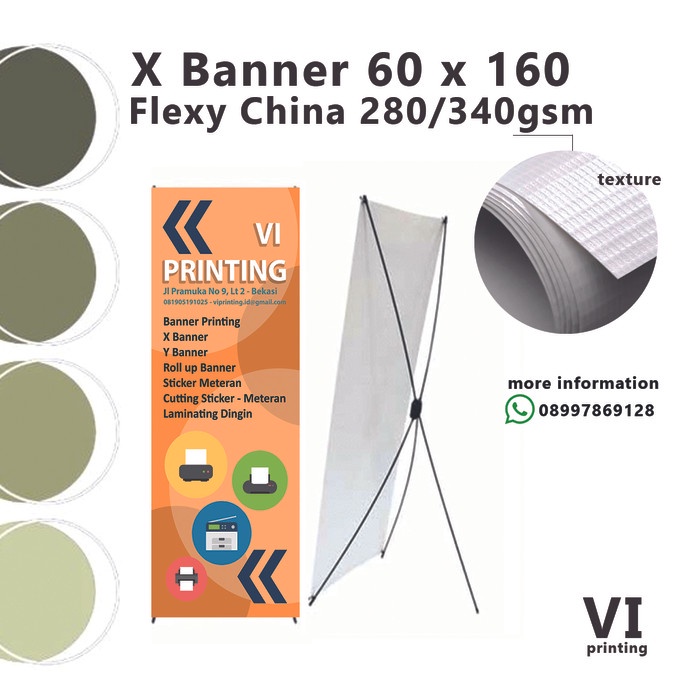 Jual Banner X Banner Murah 60X160 Bahan Flexy / Albatros Laminasi Doff ...