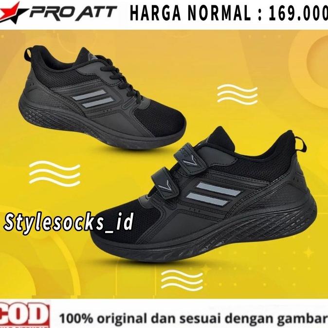 Jual Sepatu Pro Att Anak Sekolah Hitam Polos Original 100% / Sepatu Sekolah Original | Shopee ...