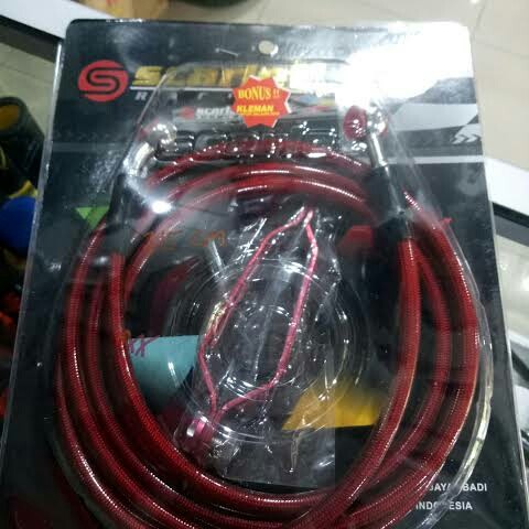 Jual selang rem belakang nmax pcx xmax aerox lexi scarlet racing 215 cm | Shopee Indonesia
