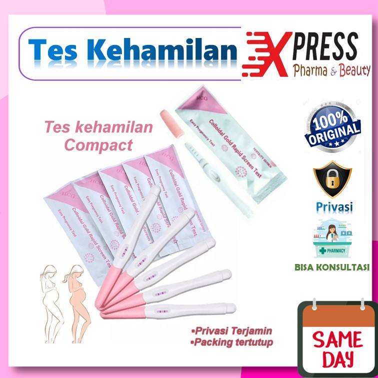 Jual ⚡XPRESS⚡ Tes Kehamilan Pink Testpack Akurat dan Tespek HCG Pv Test ...