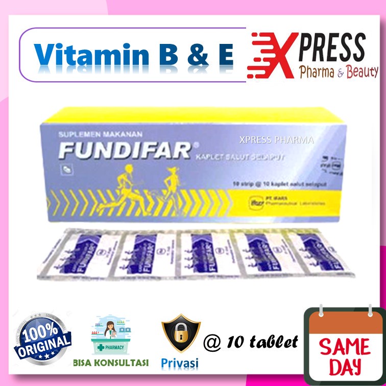 Jual ⚡XPRESS⚡ Fundifar STRIP Vitamin Kesehatan Capek Linu Daya Tahan ...
