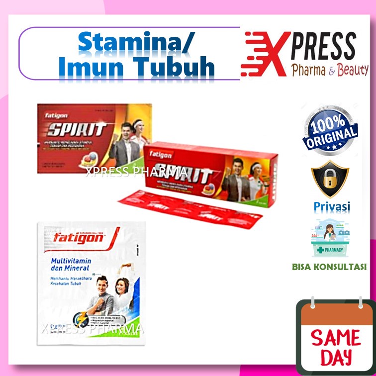Jual ⚡XPRESS⚡ STRIP Fatigon STD Spirit Merah Putih Vatigon isi 6 tablet ...