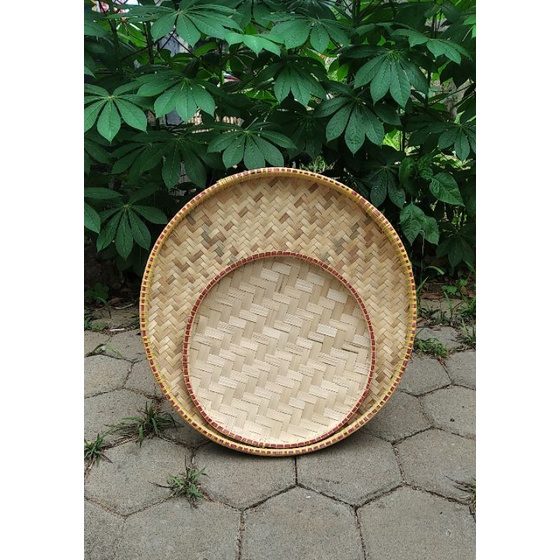 Jual TAMPAH BAMBU BESAR SET KECIL TAMPAH SAJI TAMPAH BULAT | Shopee ...