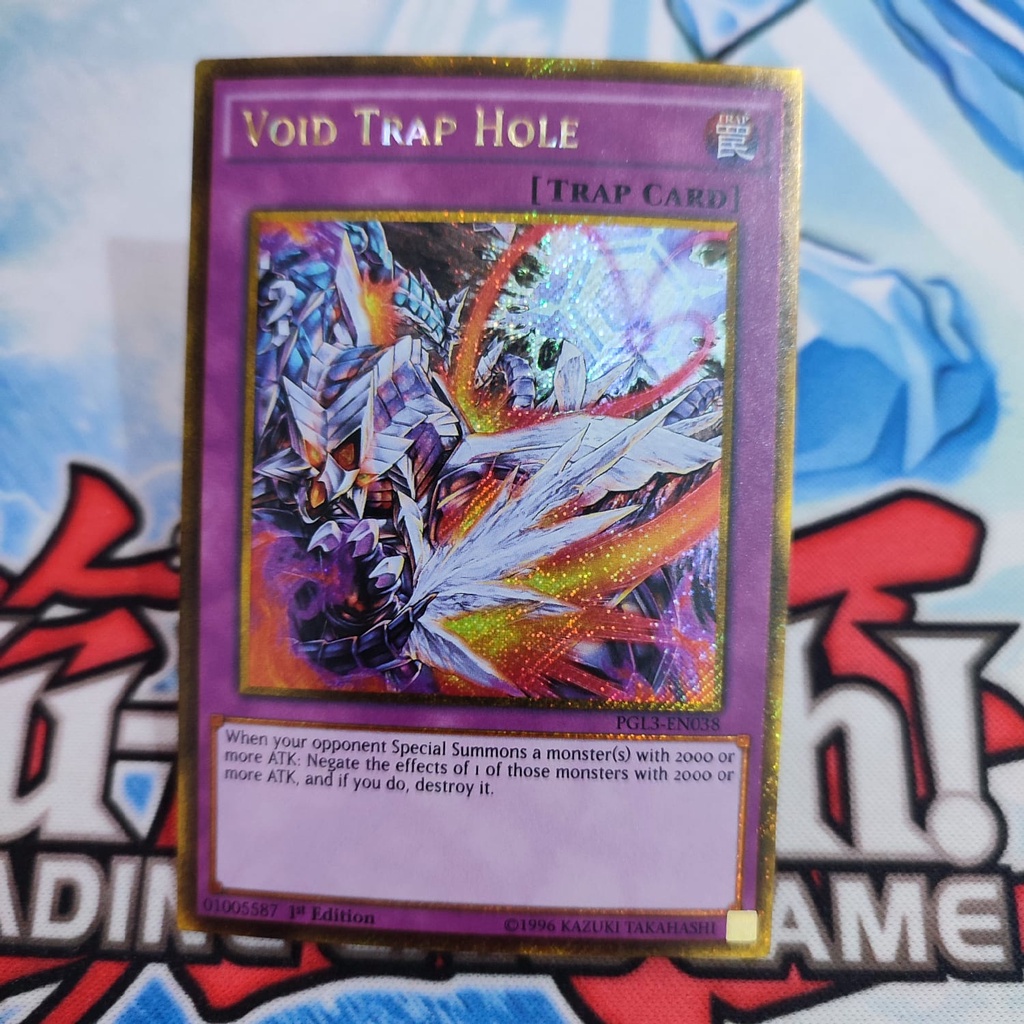 Jual yugioh void trap hole PGL3 gold secret rare 1st original | Shopee ...