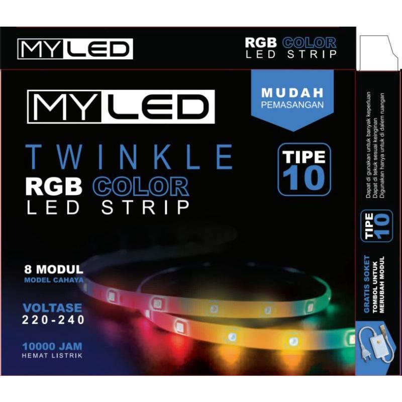 Jual Lampu Led Strip RGB Color 8 Meter / Led Strip Warna My Led + Modul ...