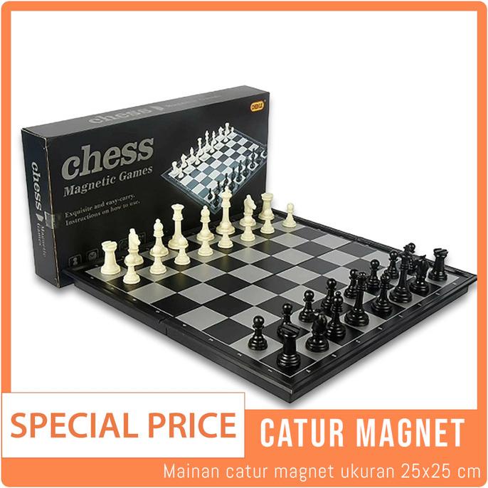 Jual papan catur magnet besar kualitas bagus - board game chess ...