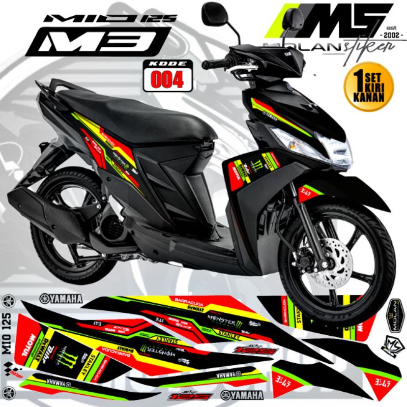 Jual Decal Sticker Striping Variasi Mio M3 125 - Mio 125 - Mio Z 125 ...
