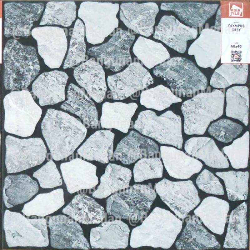 Jual 40X40 KERAMIK ASIA TILE LANTAI KASAR BATU BATU MOTIF BATU BATU ...