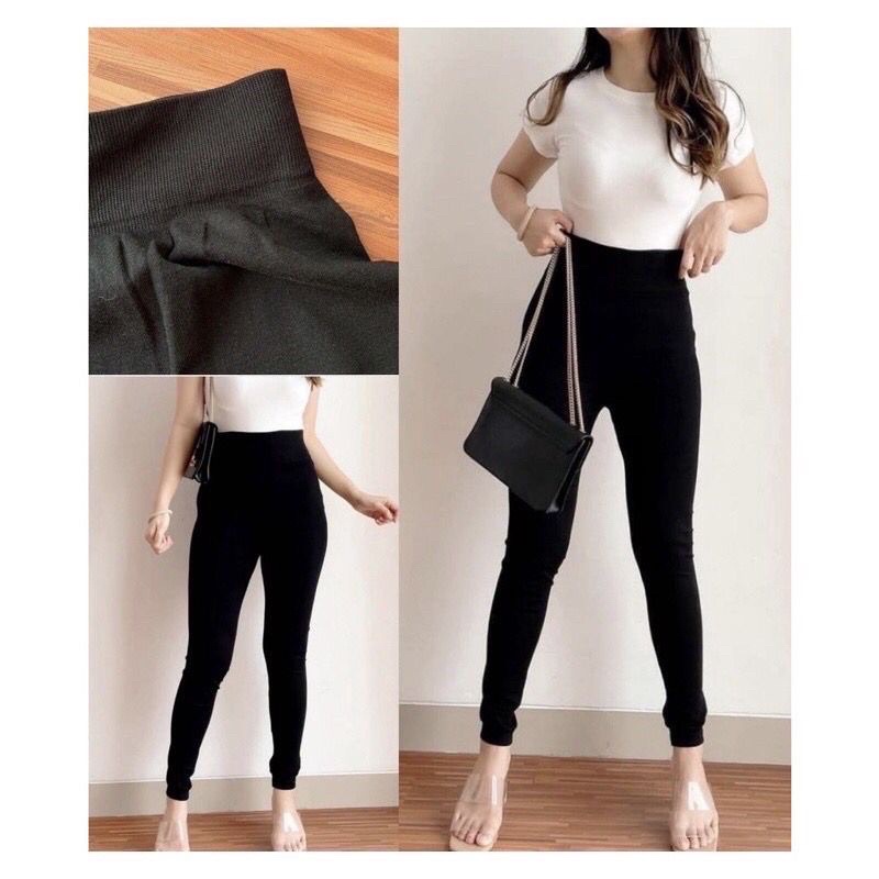 Jual Legging Panjang High Waist Tebal / legging HW Hitam / legging ...