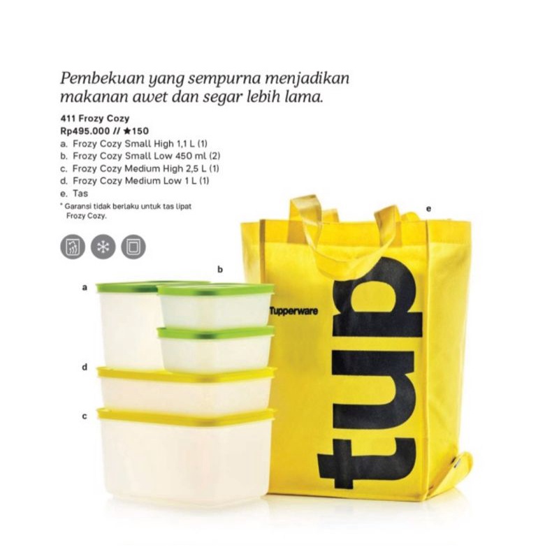 Jual Frozy cozy Tupperware wadah makanan frezzer makanan beku | Shopee ...