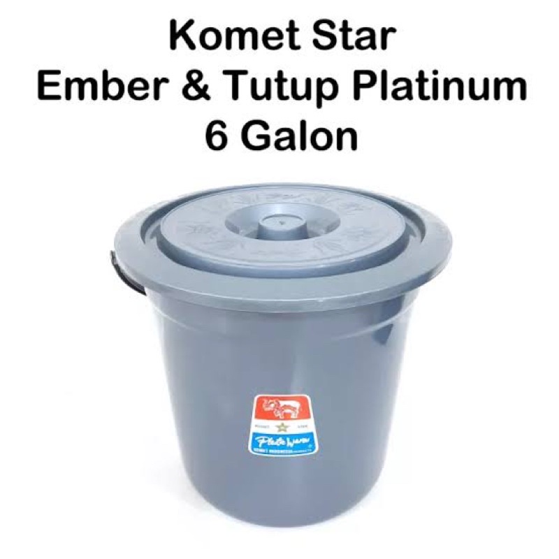 Jual EMBER PLASTIK KOMET STAR 6 GALON + TUTUP (23 LITER) | Shopee Indonesia