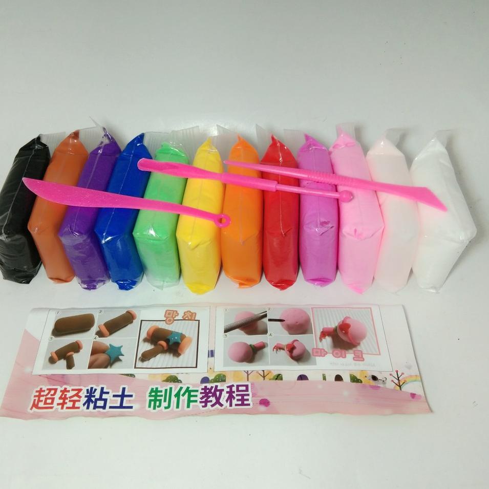 Jual Pengepul clay polimer pengganti tanah liat 12 warna mainan ...