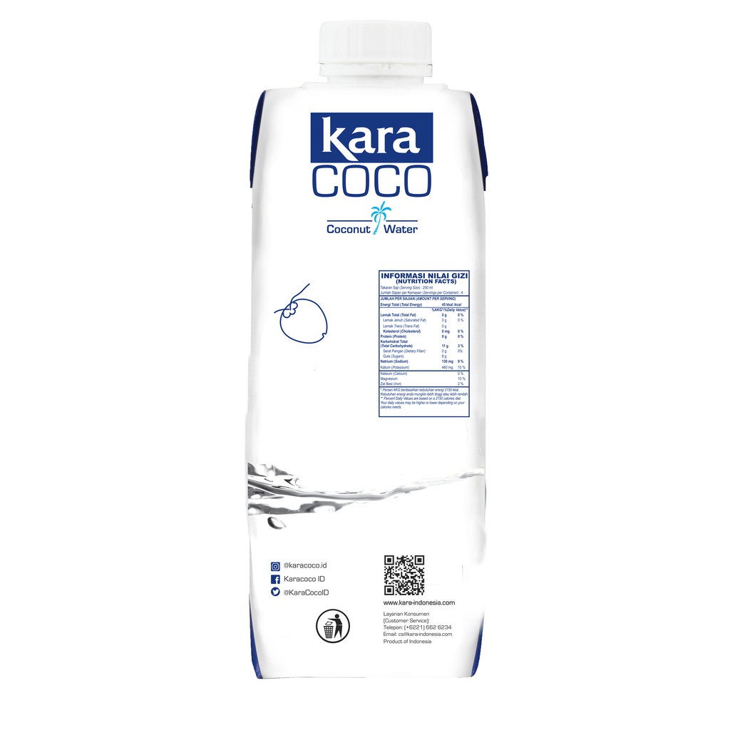 Jual CTN - KARA Coco Air Kelapa Asli (Pure Coconut Water) 1L | Shopee ...