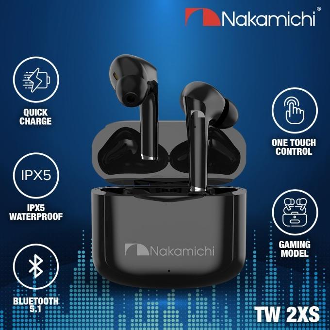 Jual Terbaru!!! Nakamichi Tw2Xs True Wireless Earphone Earbuds Gamer Tw ...