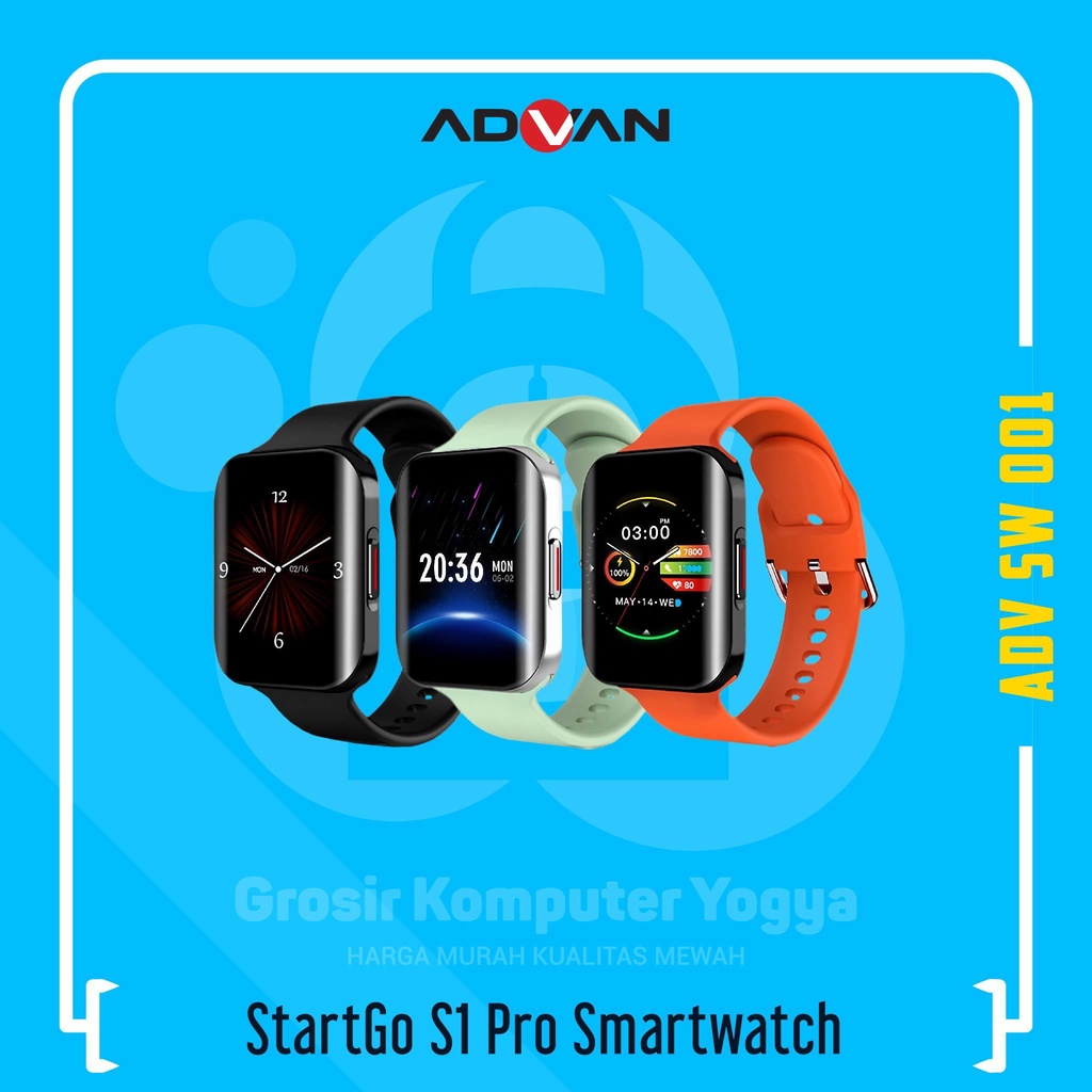 Jual Advan StartGo S1 Pro 1.69” IPS Screen IP68 Waterproof Smartwatch ...