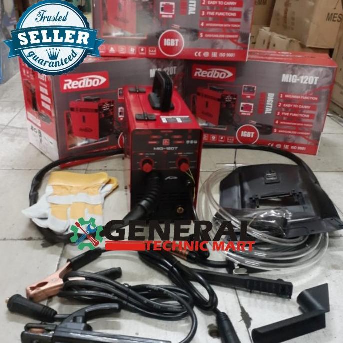 Jual Las MIG Mesin Las Mig 120T Redbo + kawat flux 1 kg murah original ...