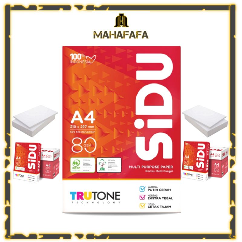 Jual Kertas A4 80 Gram SIDU Sinar Dunia 1 Kg 250 Lembar | Shopee Indonesia