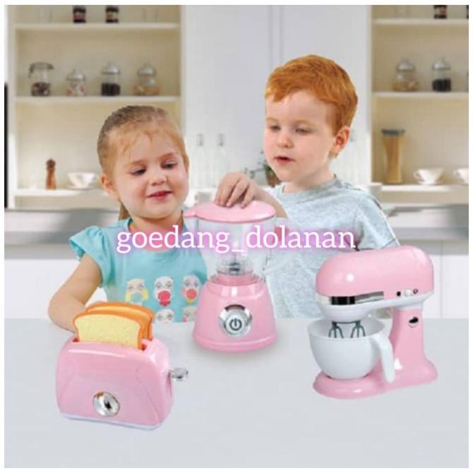 Jual MUST HAVE!! MAINAN ANAK PLAYGO MIXER BLENDER TOASTER APPLIANCE TRIO PINK MAKE AND TERBARU ...