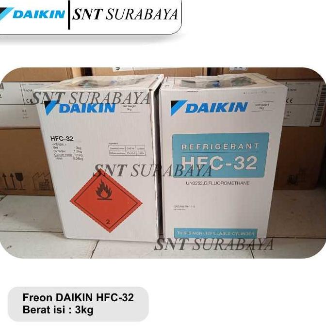 Jual FREON DAIKIN R32 HFC 32 - 3 Kg , Freon Daikin R32, daikin R 32 | Shopee Indonesia
