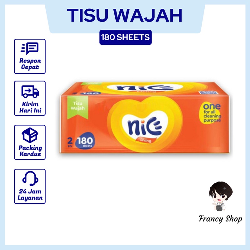 Jual Tisu Wajah Nice Living 2 ply Tissue 180 sheets | Shopee Indonesia