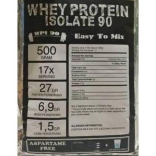 Jual WHEY PROTEIN WHEY PROTEIN ISOLATE WPI 90 SUSU PROTEIN 500GR ...