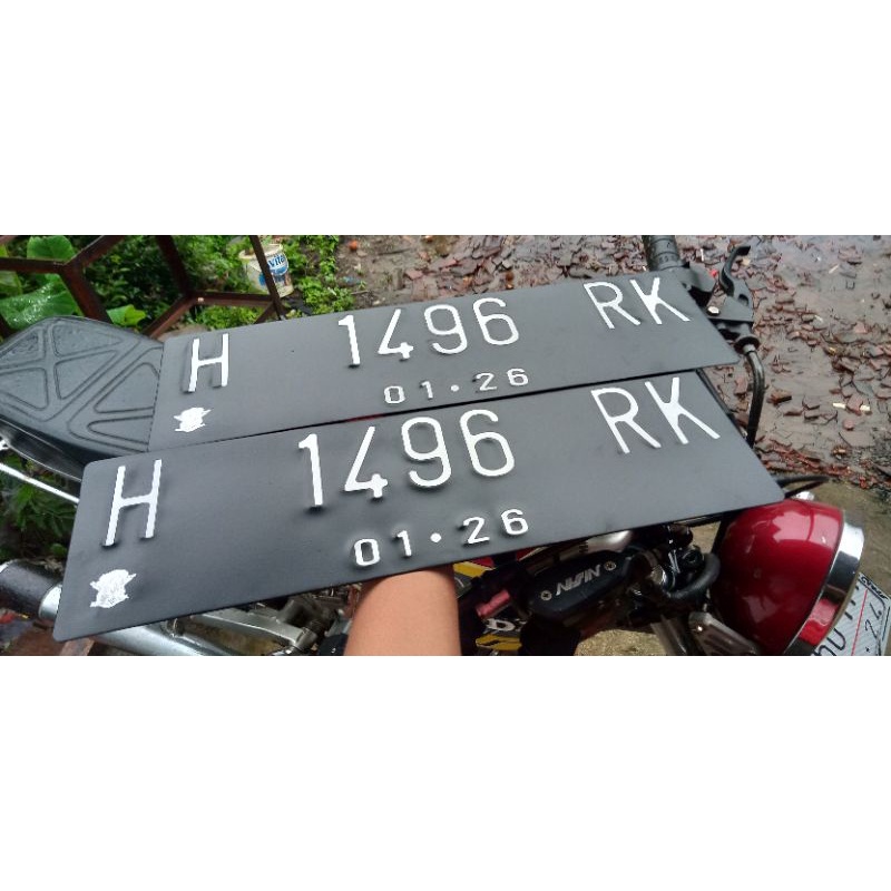 Jual plat nomor mobil standar hitam polos | Shopee Indonesia