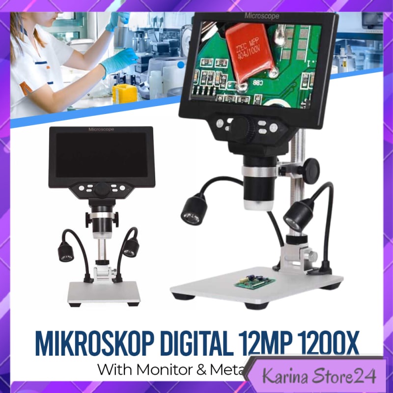 Jual KKMOON MIKROSKOP DIGITAL 12MP 1200X WITH MONITOR & METAL STAND ...