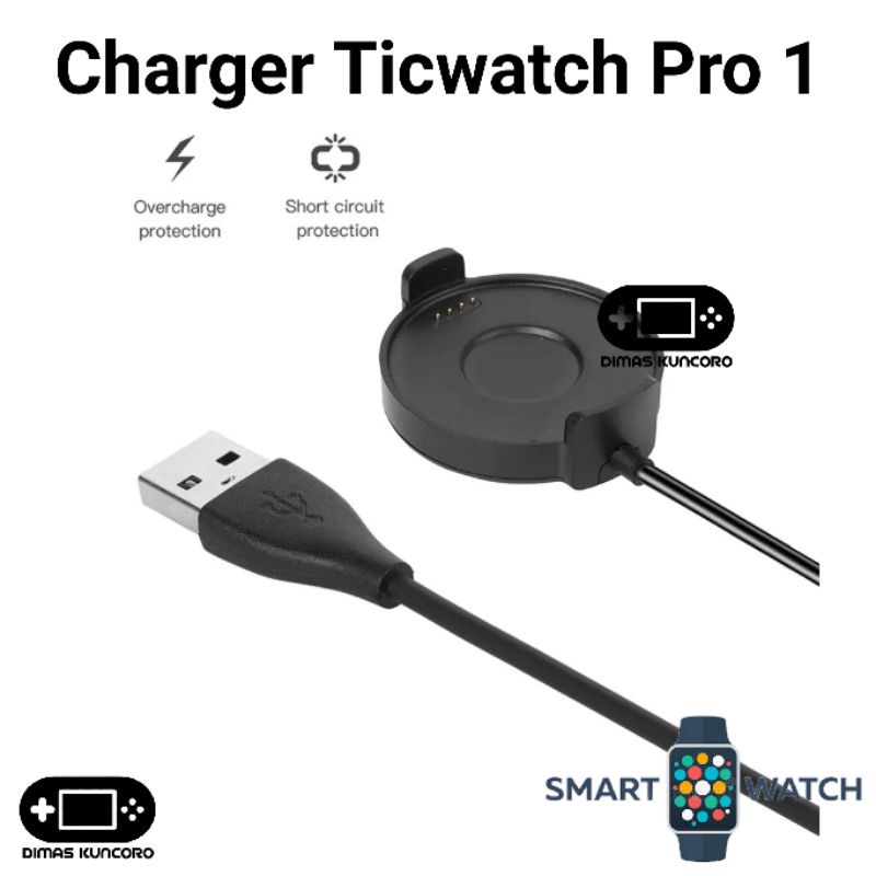 Jual Charger Ticwatch Pro 1 charging kabel usb 2020 4G lte dock smart ...