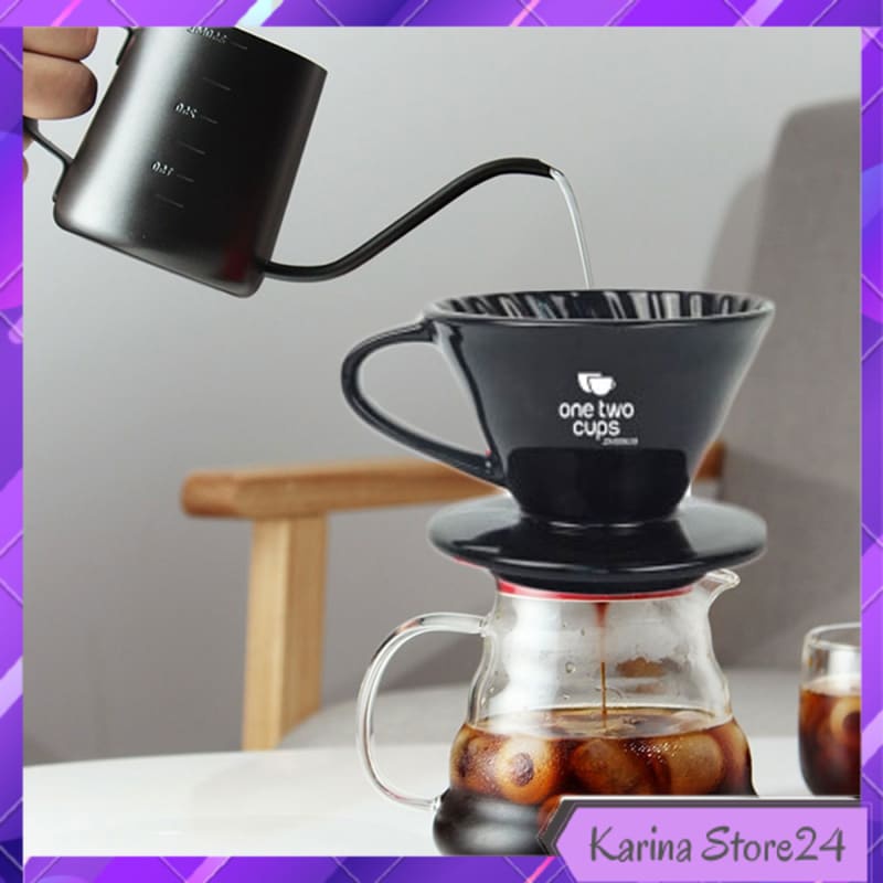 Jual ONE TWO CUPS FILTER PENYARING KOPI V60 GLASS COFFEE FILTER DRIPPER 1-2 CUPS - ZM00639 ...