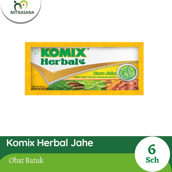 Jual Komix Herbal Jahe - 6 Sachet - Membantu Meredakan Batuk Berdahak ...