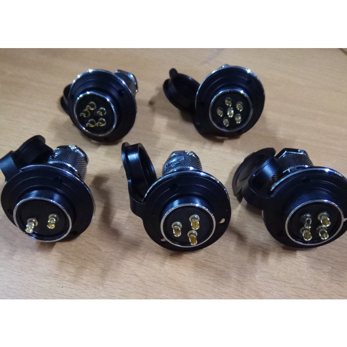 Jual Circular connector konektor bulat 25 mm 6 5 4 3 2 pin bukan ...