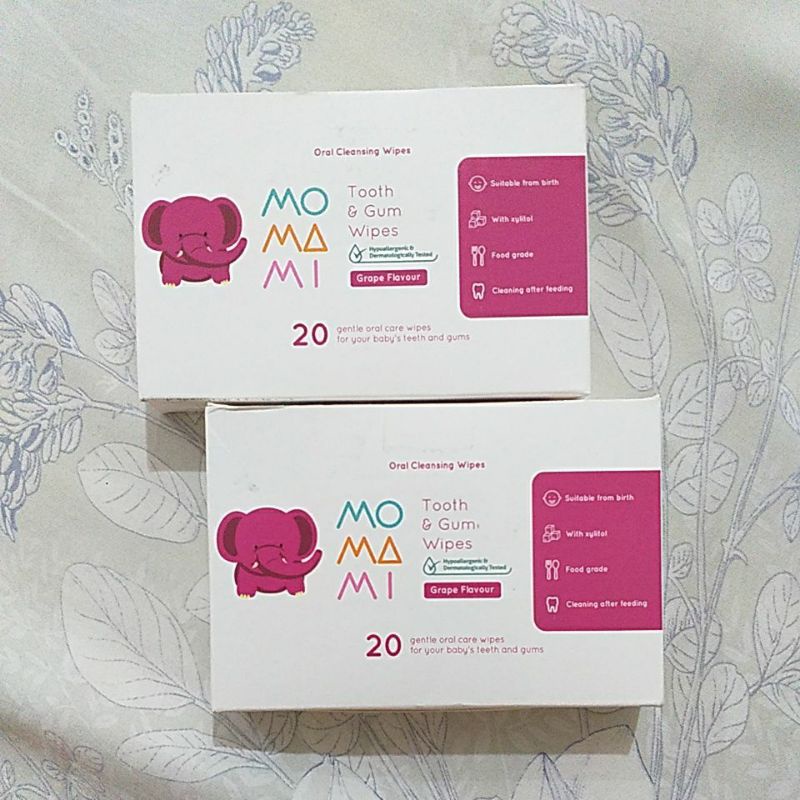 Jual MOMAMI tooth & gum wipes (oral cleansing wipes) | Shopee Indonesia