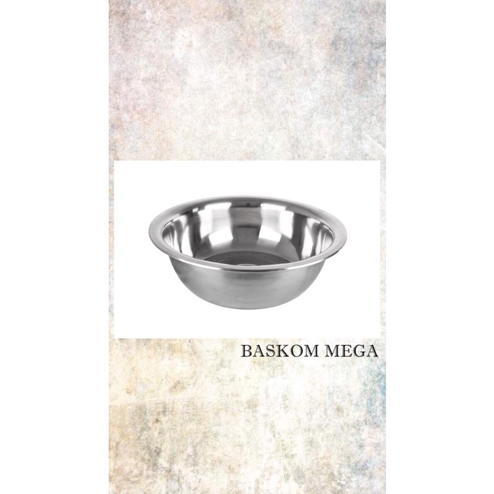Jual BASKOM STAINLESS / BASKOM BESAR KOMODO / BASKOM MEGA ukuran 50 cm ...