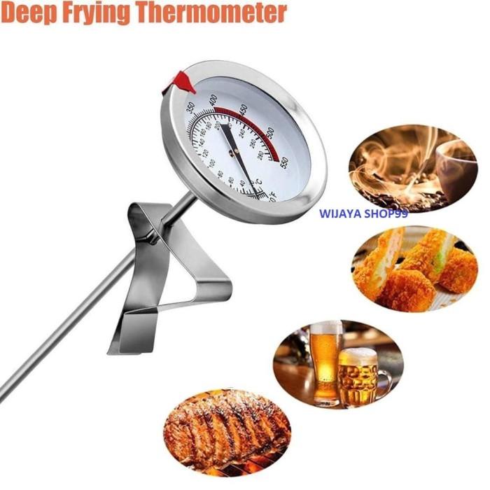 Jual Best Seller Frying Thermometer 40Cm Ukur Suhu Minyak Air Stainless ...