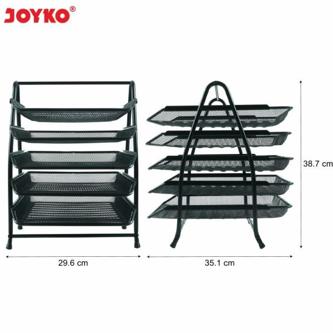 Jual Baru Document Letter Paper Tray Rak Besi 5 Tier Tingkat Susun ...