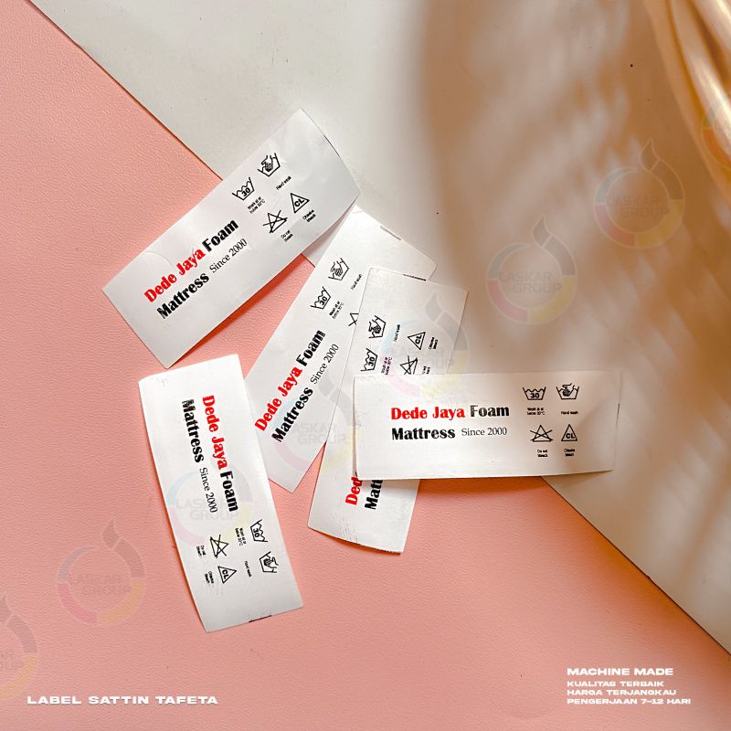 Jual label tafeta, label slip, label baju | Shopee Indonesia