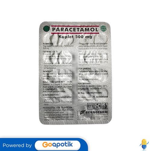 Jual PARACETAMOL BERNOFARM 500 MG STRIP 10 KAPLET | Shopee Indonesia
