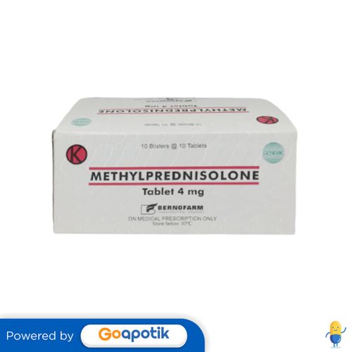Jual METHYLPREDNISOLONE BERNOFARM 4 MG BOX 100 TABLET | Shopee Indonesia