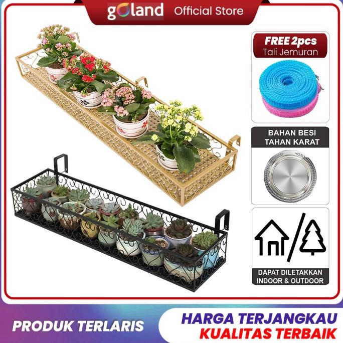 Jual Goland Railing iron frame Rak Gantung Rak Pot Tanaman Gantung ...