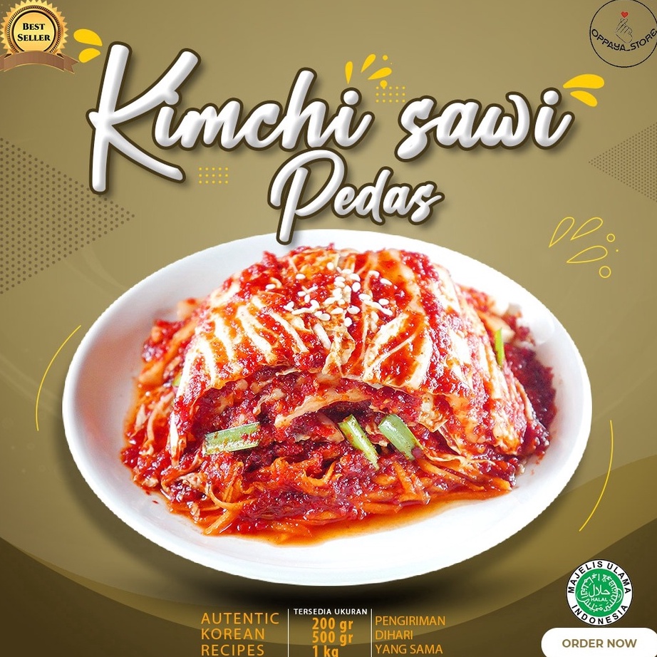 Jual Free Ongkir Kimchi Sawi Rasa Pedes Korea 200 Gr Halal | Shopee ...