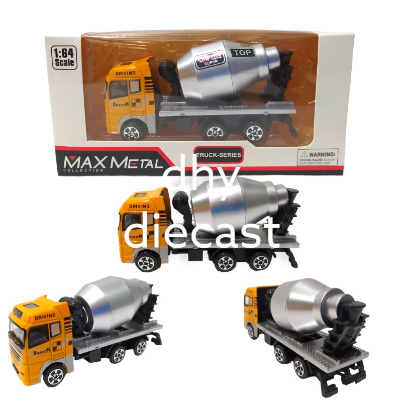 Jual Miniatur Truck Molen Mixer Construction kontruksi mainan anak ...