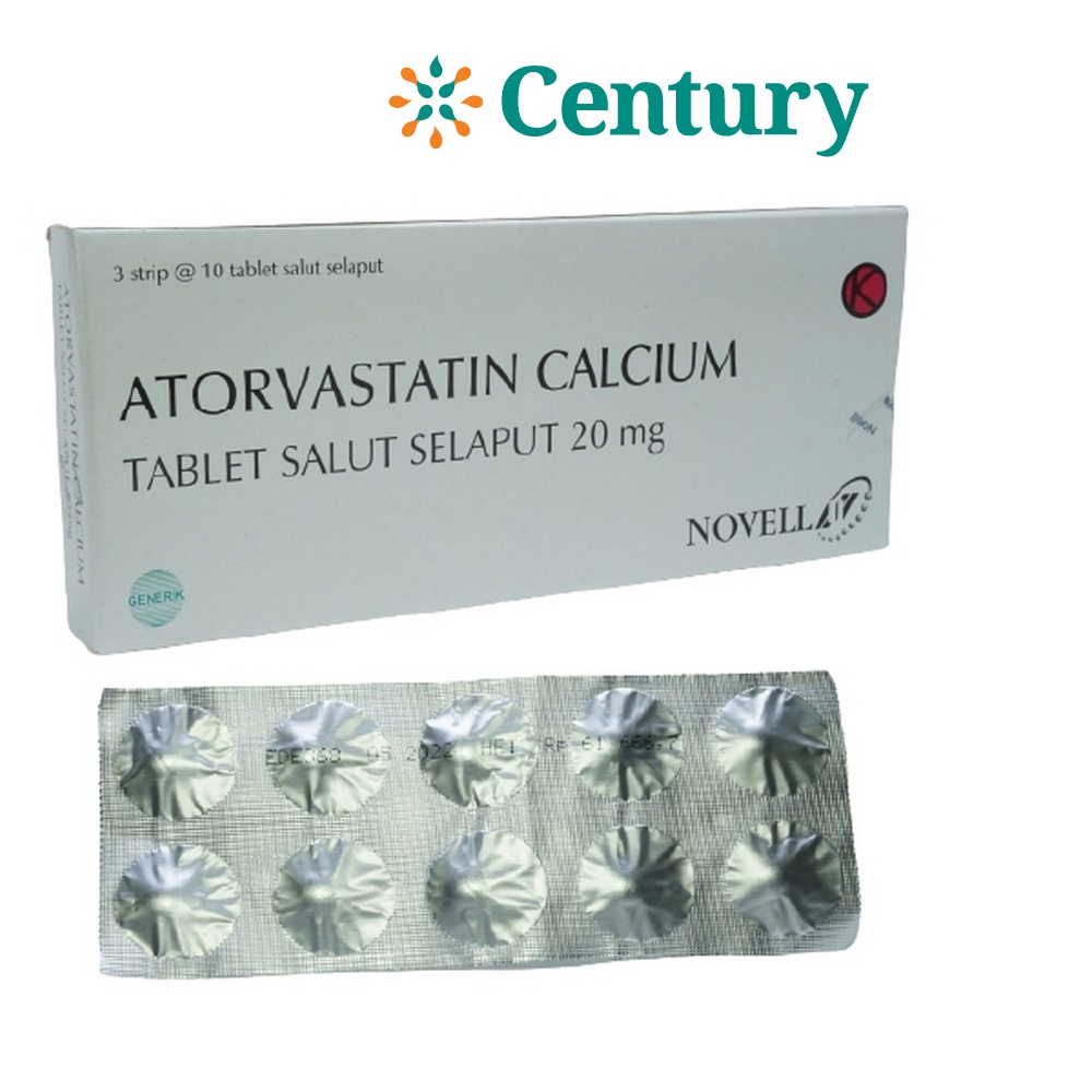 Jual ATORVASTATIN 20 MG 1 STRIP ISI 10 TABLET / OBAT KOLESTEROL ...