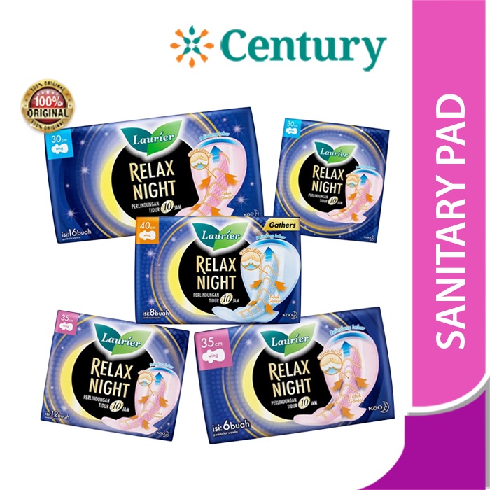 Jual Laurier Relax Night Wing Pembalut Wanita / Laurier Relax Night ...