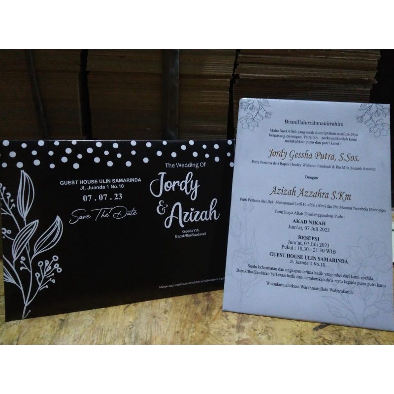 Jual Undangan Hard Cover Hitam | Shopee Indonesia