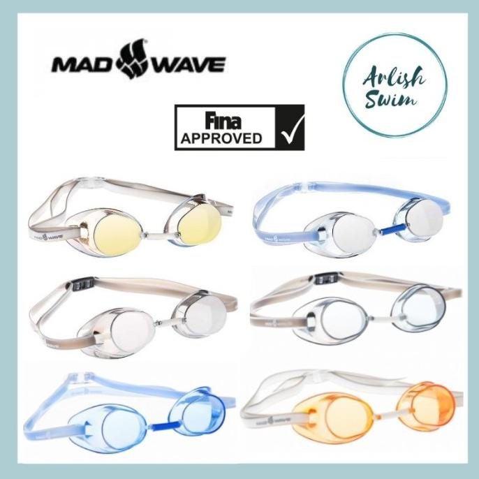 Jual Mad Wave Racer Swedish Mirror and Non Mirror / Kacamata Renang Madwave | Shopee Indonesia
