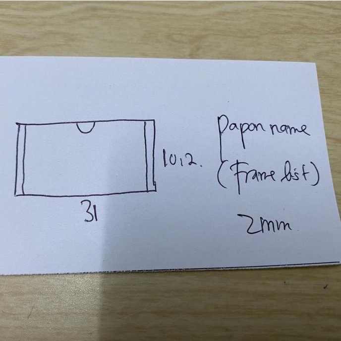Jual Acrylic frame list papan nama ukuran T10 x P30 cmz 2mm tom01 ...